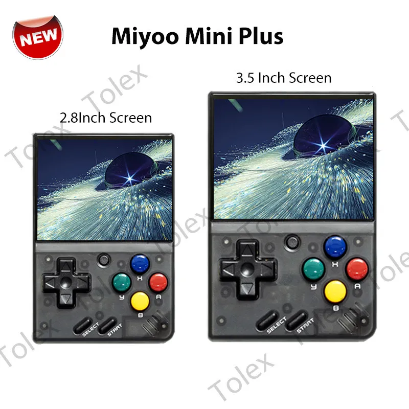 Mini Consoles Retro Handheld Game Console: Miyoo Mini Plus Purple 3.5 ...