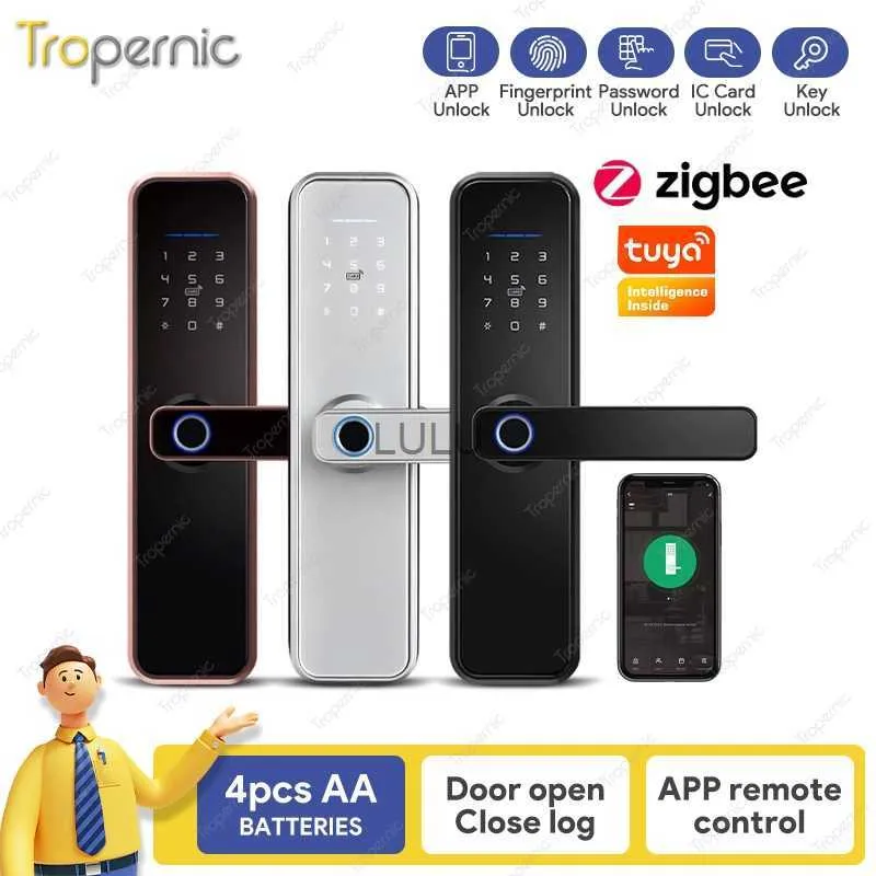 DHgate.com:Tuya Zigbee Door Locks Biometric Fingerprint Locker Hotel ...