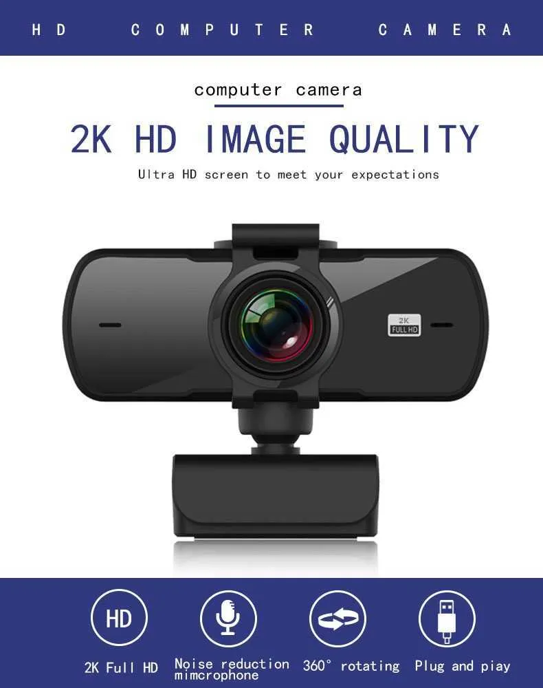 DHgate.com:C5 2K/4K Webcam w/ Microphone, USB, Full HD 1080P, Web Cam ...