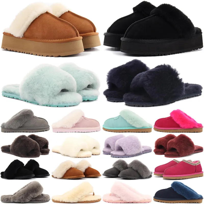 Designer Women Sandal Sliders Sandals Fluffy Fur... From Blacksfridays ...