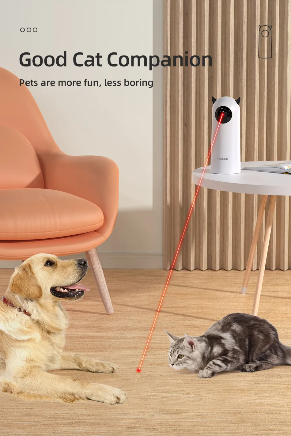Juguete Láser De Gato Interactivo, Juguete Automático De Mascotas ...