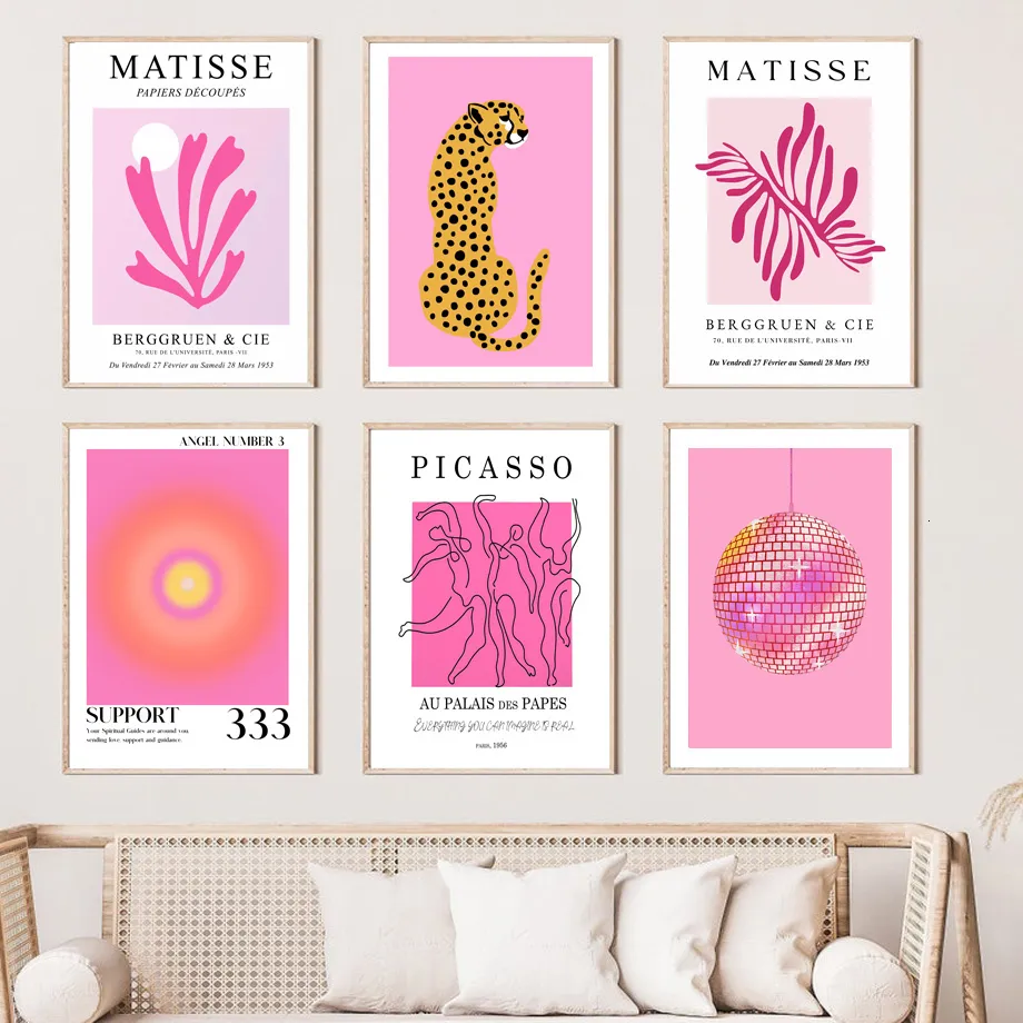 Bauhaus Matisse Picasso Angel Number Gallery Wall Art Canvas Painting ...