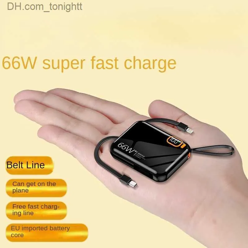 Mini Power Bank 66W Super Fast Charge Small Portable Phone Flash ...