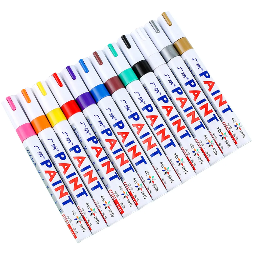 DHgate.com:Permanent Paint Markers Set, 12-Color Waterproof White ...