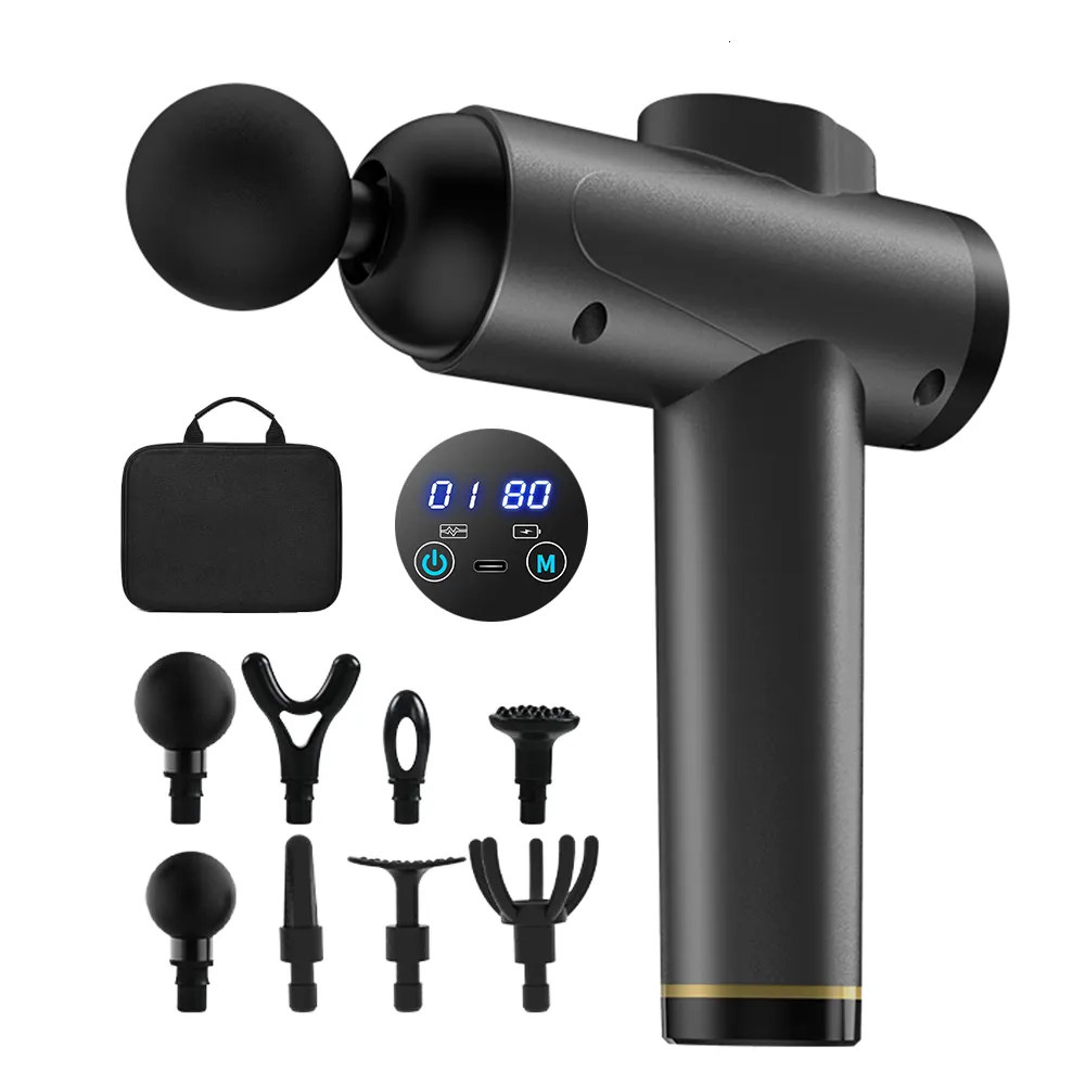 Portable Deep Tissue Percussion Massager With 20 Levels Of Intensity For Back And Neck Muscle