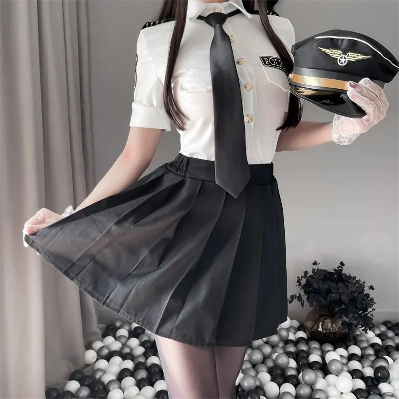 Officer Secretary Uniform Lingerie Set Sexy Stretchy Pyjamas For Women ...