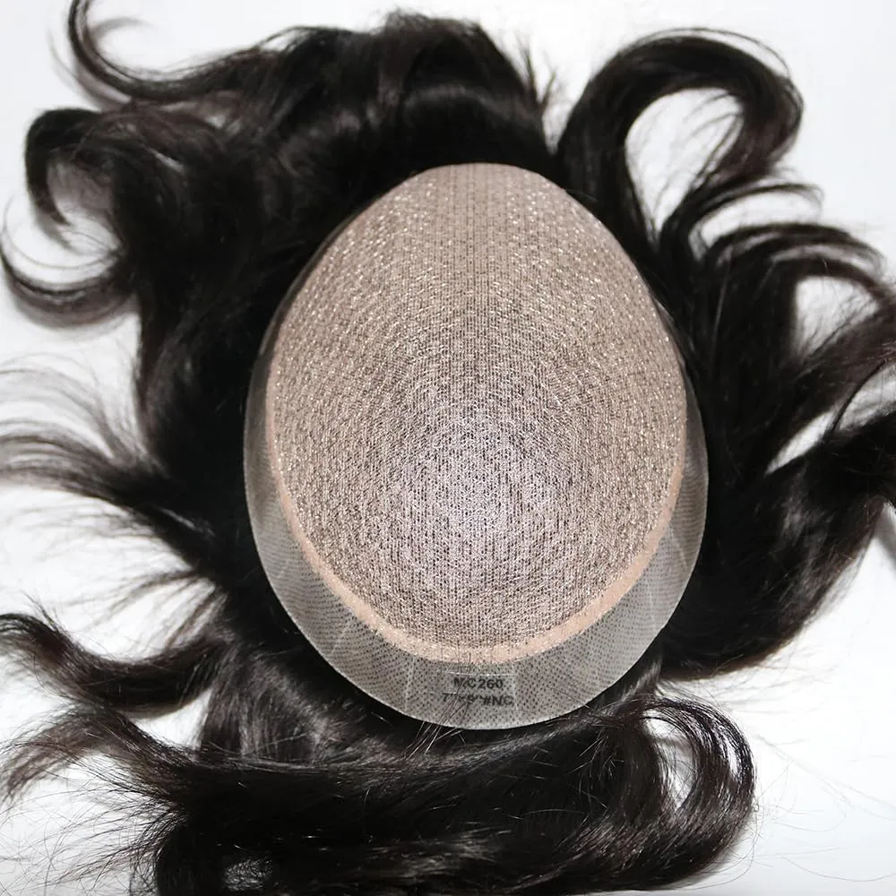 DHgate.com:100% Human Hair Mens Toupee, Full Silk Base Wigs, Durable ...