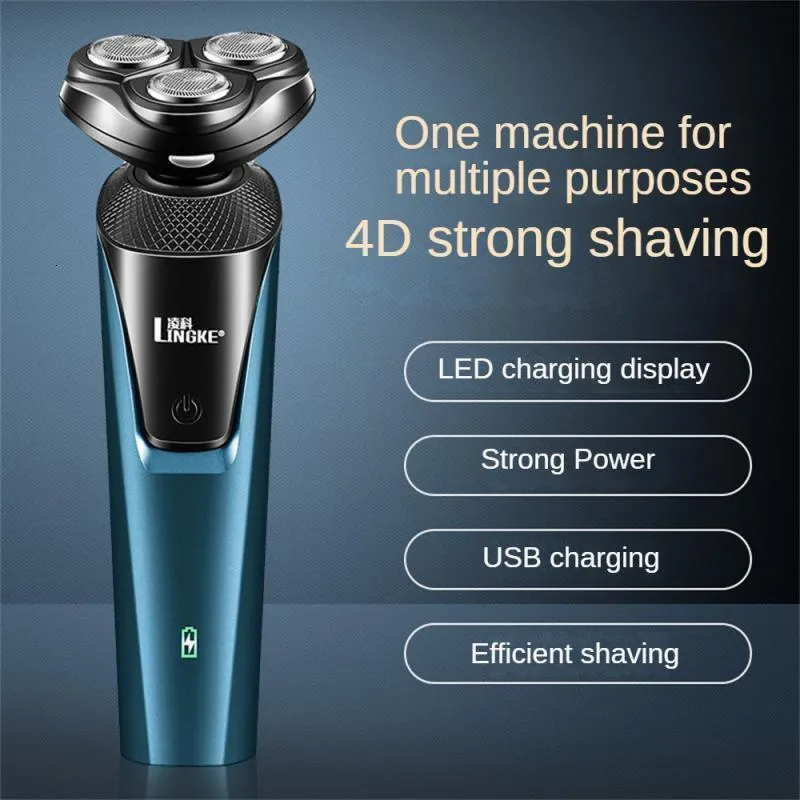 Electric Shavers 3 In 1 Threehead Shaver Set Mens Washable USB ...