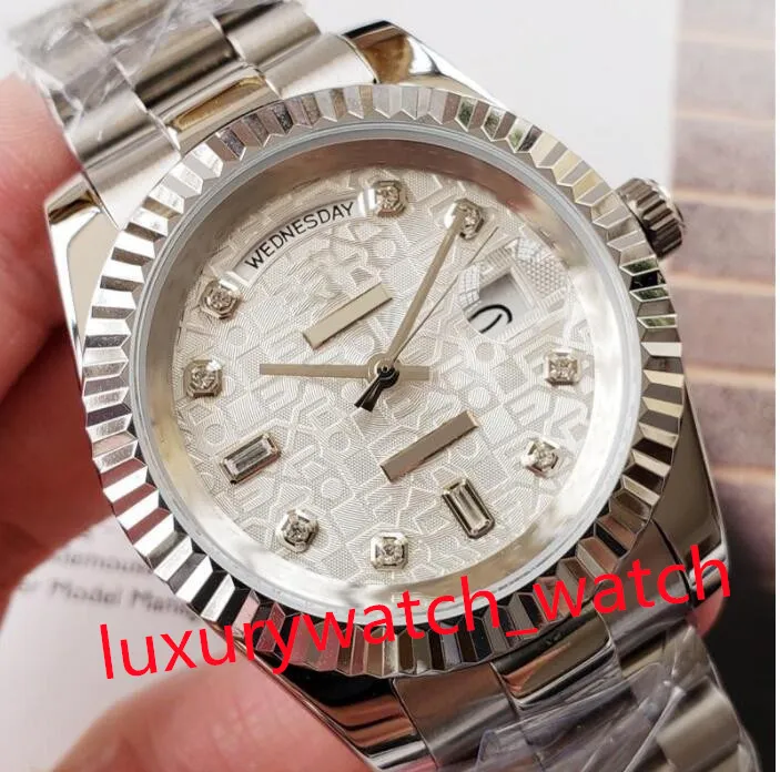Automatic Mechanical Watches For Men: Stainless Steel Day Date Watch ...