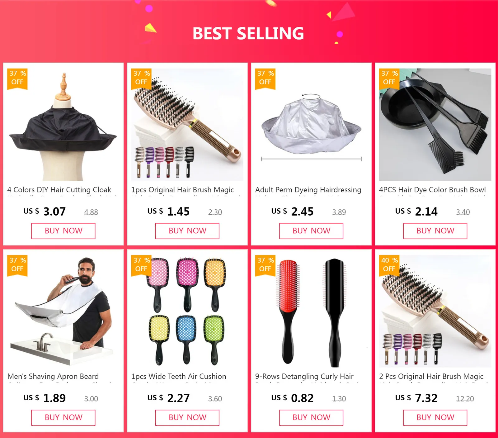 DHgate.com:Original Hair Brush Comb Detangling Detangle Lice Massage ...
