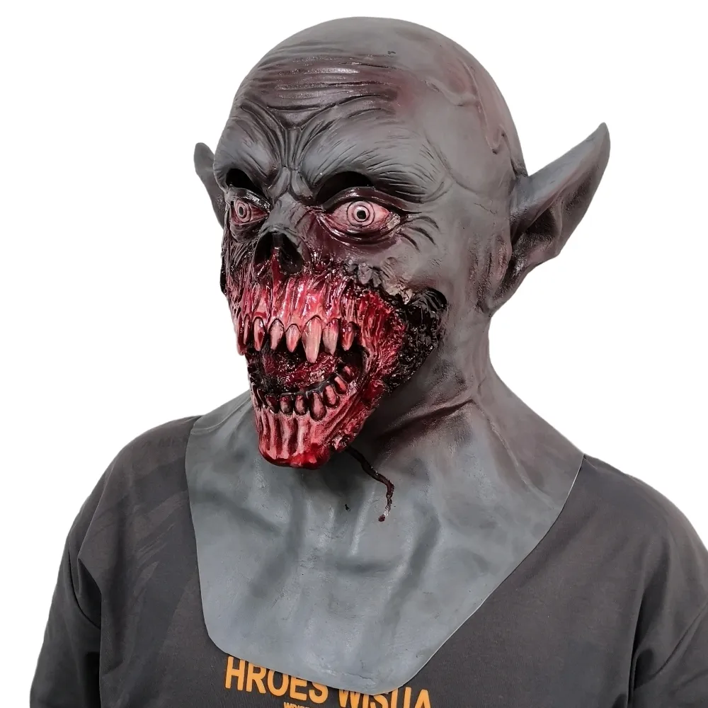 Party Mas Halloween Bloody Horror Adult Zombie Monster Mask Latex ...