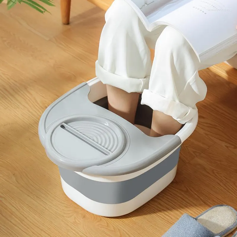 Portable Foldable Foot Soak Tub - Collapsible Bath Basin with Massage ...