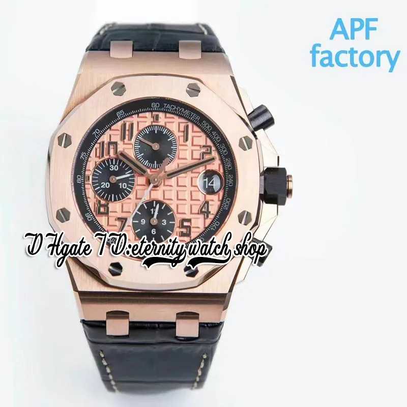 APF 42mm Vampire 2647 A3126 Automatic Chronograph Mens Watch Black ...