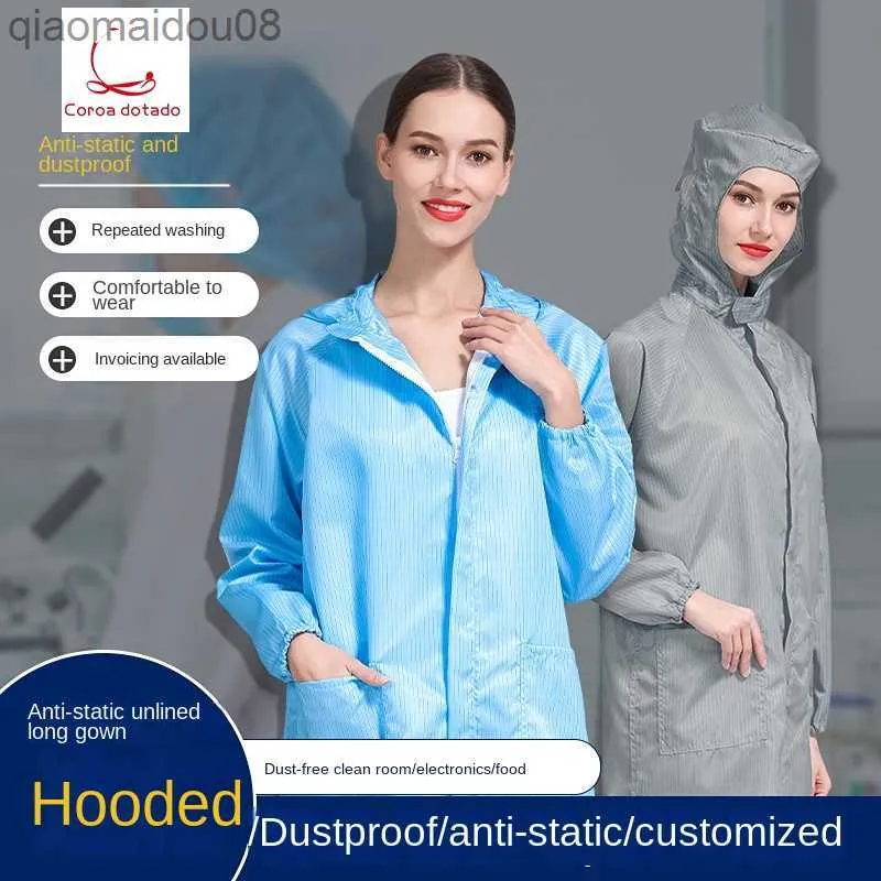 Electrostatic Protective Gown: Dust-Proof Overalls with Zipper, Cap ...
