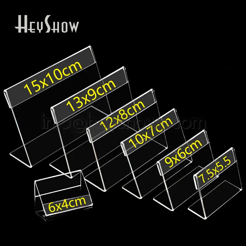 DHgate.com:Acrylic Business Card Holder - 10pcs L-Shaped File Holder ...