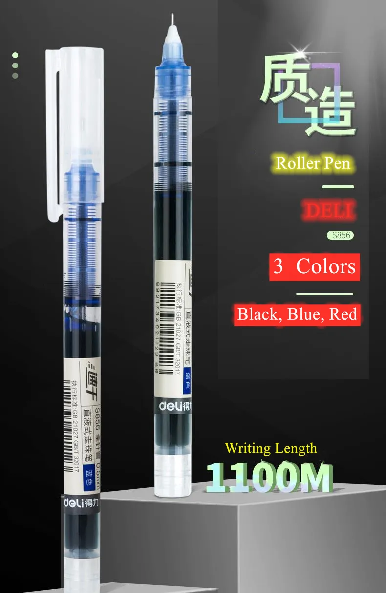 Wholesale Gel Pens DELI Roller Ball Pen Gel Pens /Box Ballpoint 0.5mm ...