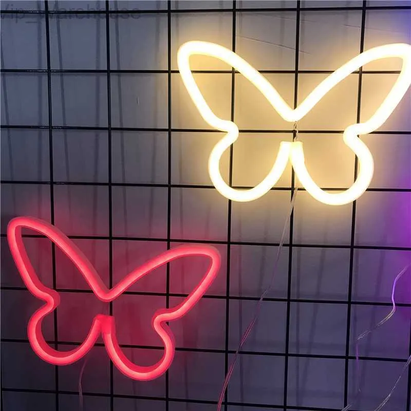 DHgate.com:Butterfly LED Neon Light Night Sign, Battery/USB Powered ...