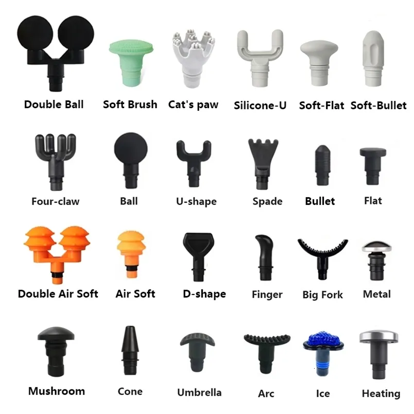 Full Body Massager Various Styles Of Fascia Gun Massage Head 19mm Caliber Universal Type 230826 ...