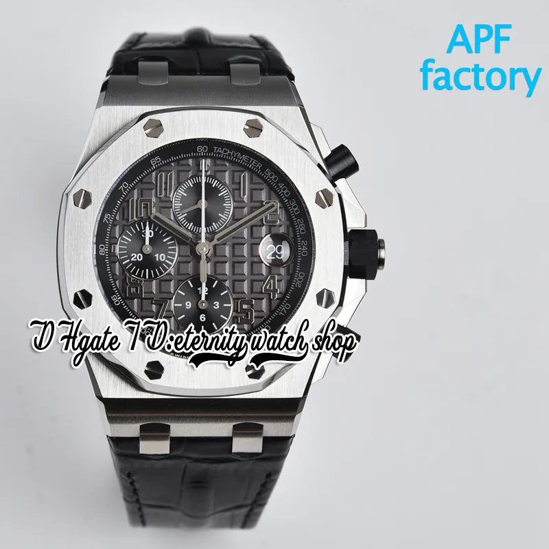 APF 42mm Vampire 2647 A3126 Automatic Chronograph Mens Watch Black ...