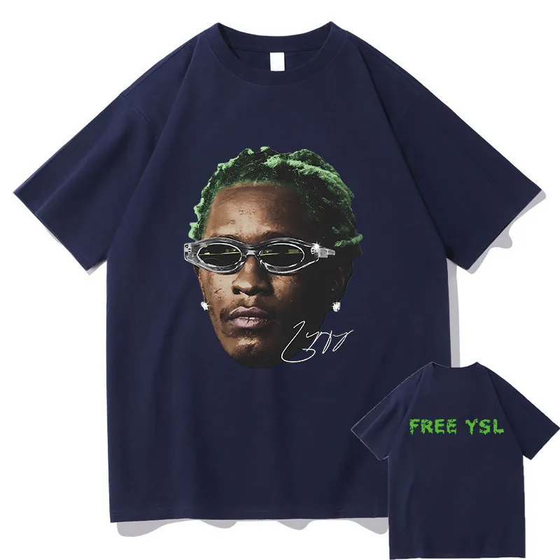Wholesale Rare Graphic Rapper Young Thug Green Tee Retro Short Sleeve ...
