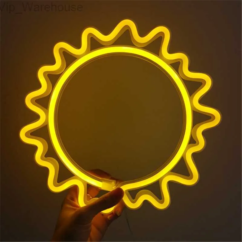 Dreamy Neon Lights - Sun, Moon, Cloud, Lightning USB/Battery Wall Lamp ...