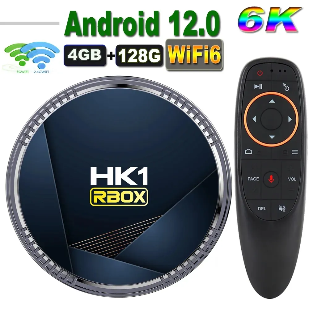 DHgate.com:4K 6K HK1 RBOX H8 Android 12 TV Box Allwinner H618 WiFi 6 4GB RAM 128GB ROM BT5.0 2 ...