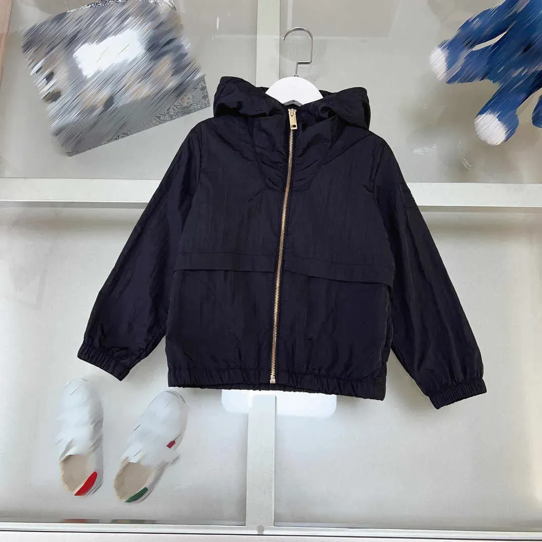 Designer Kids Zipper Kids Coats Solid Color Hooded Jacket For Children ...