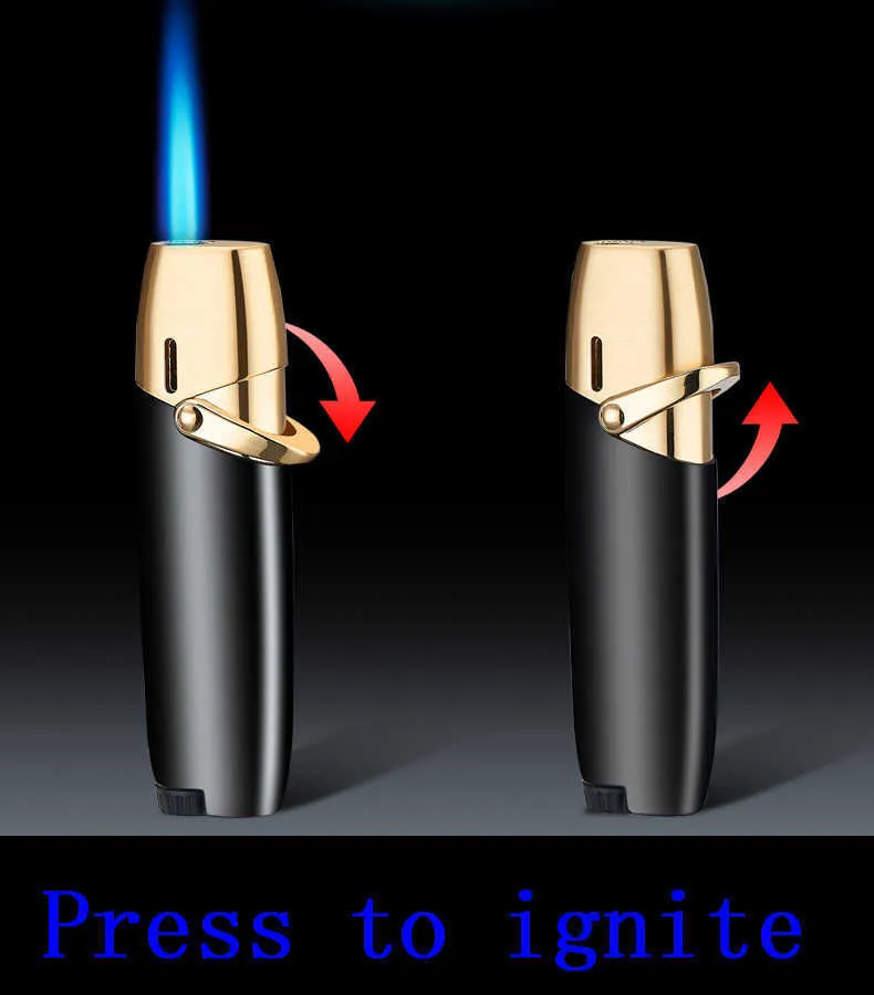 2022 Torch No Gas Lighter Adjustable Flame Size Metal Turbo Windproof ...