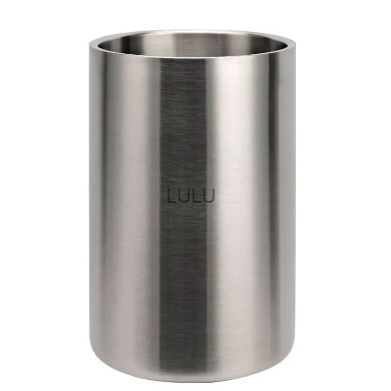 6L Double Wall Ice Bucket - Stainless Steel Wine & Beer Cooler for Home ...