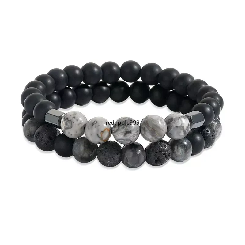 Natural Stone Handmade Beaded Stretch Bracelets for Women and Men with ...