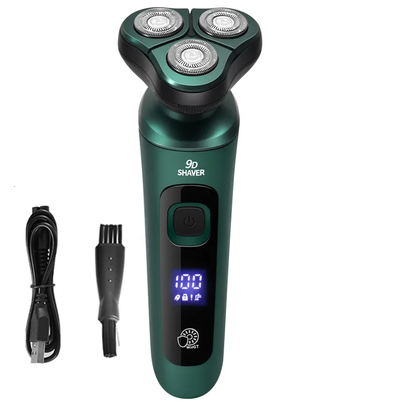 Electric Shavers Green Smart Electric Shaver LCD Digital Display Three ...
