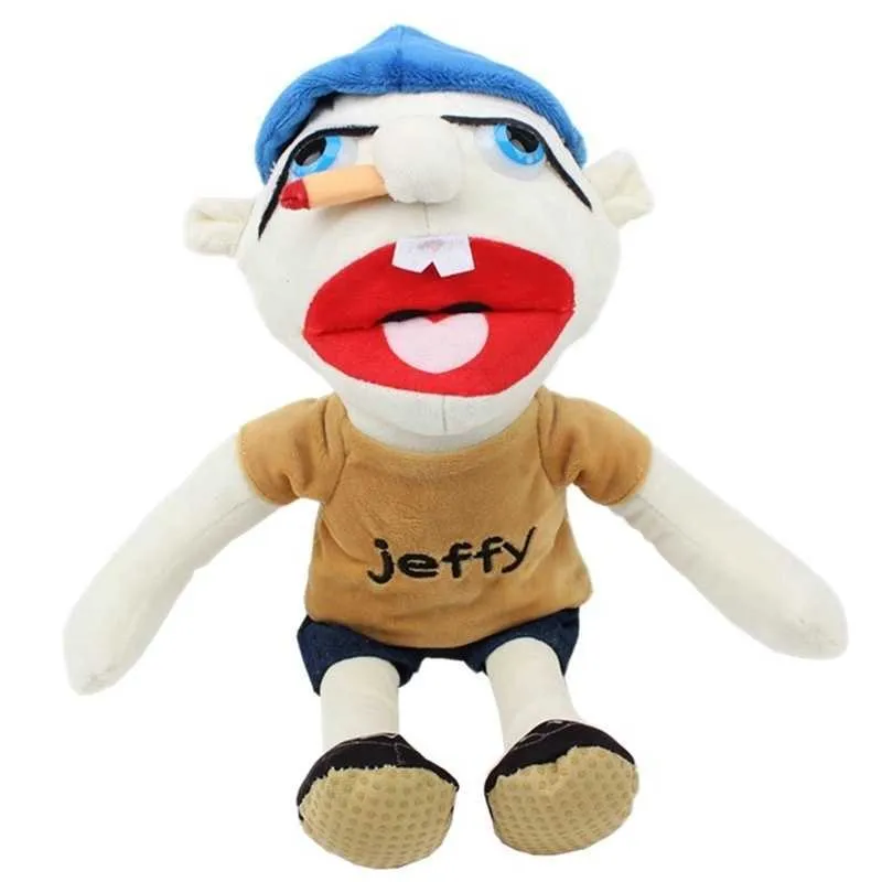 60CM Jeffy Puppet Soft Plush Toy Zombie Hand Puppet Feebee Real Jeffy ...