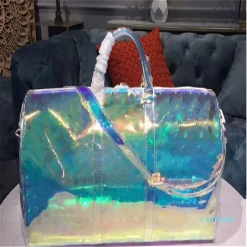 2023 Designer Luxury Handbags Purse 50cm Keepall Laser PVC Transparent Duffle Bag Brilliant Colour Luggage Travel Bag Large Capacity Handbag From 103 97 DHgate