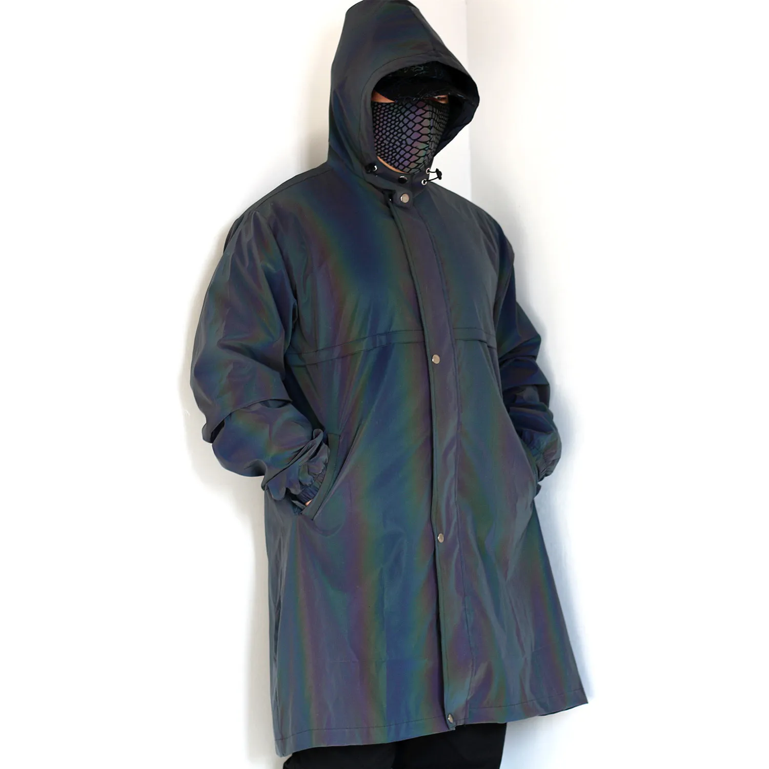 DHgate.com:Men's Trench Coats Custom Men Unisex High Street Rainbow ...