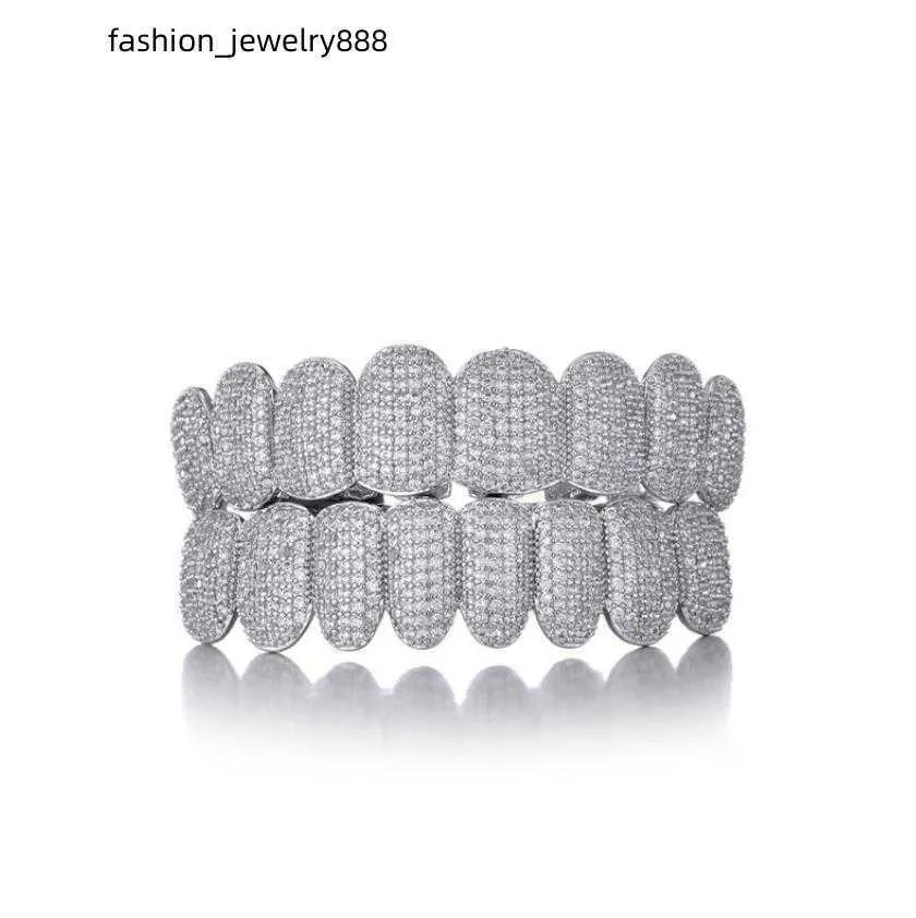 DHgate.com:Iced Out Zircon Silver Teeth Grillz: Bling Dental Braces for ...
