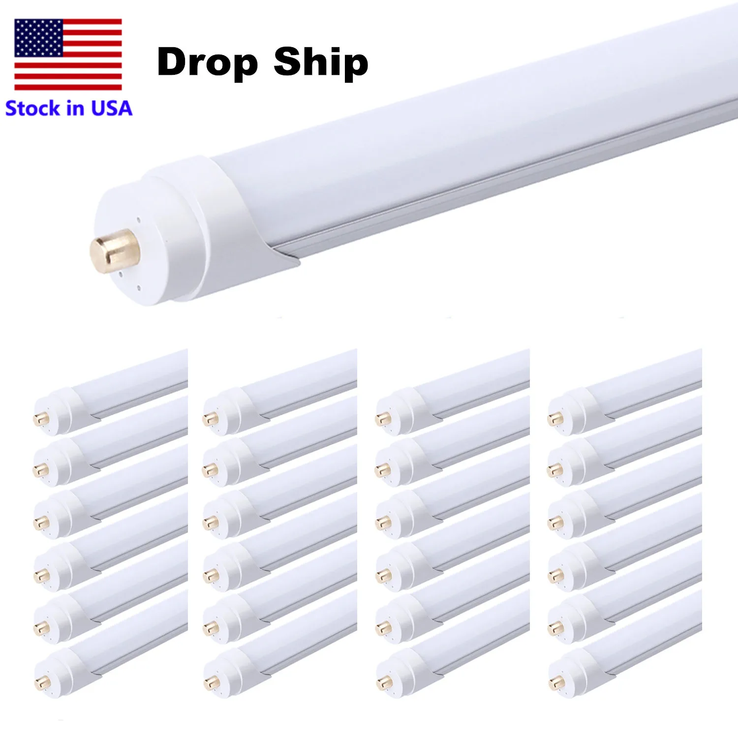 8 Foot LED Bulbs: 96 Inch Single Pin LED Tubes, 8Ft LED Lights, 45W FA8 ...