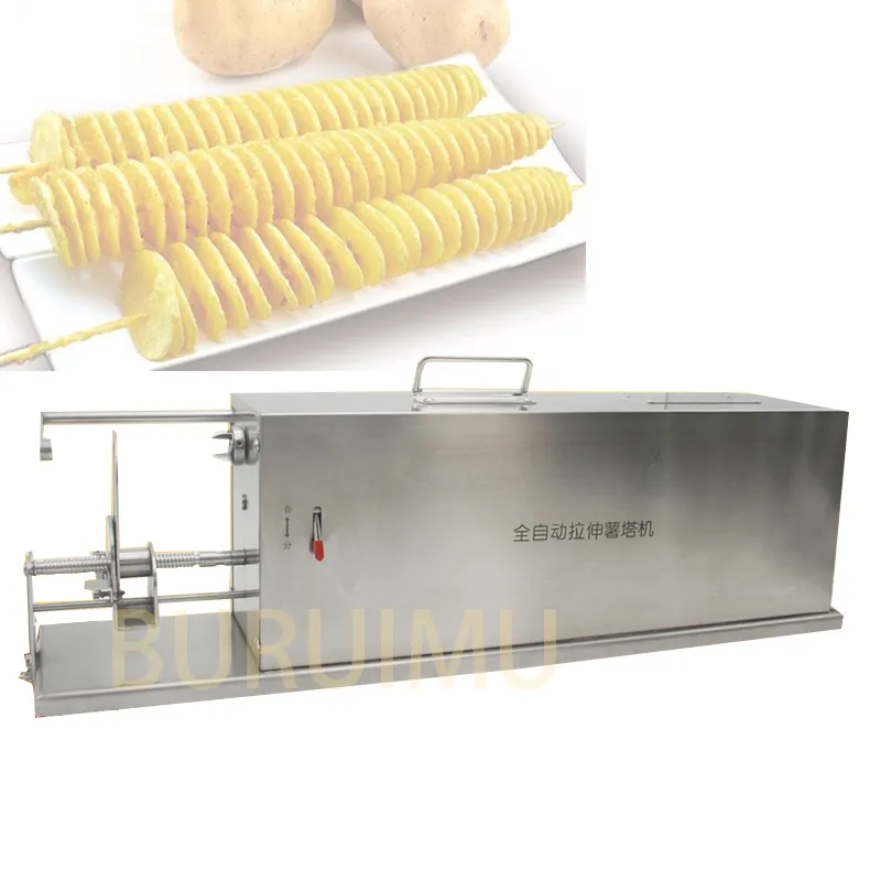 Electric Spiral Potato Paper Guillotine Machine For Perfectly Cut Chips ...