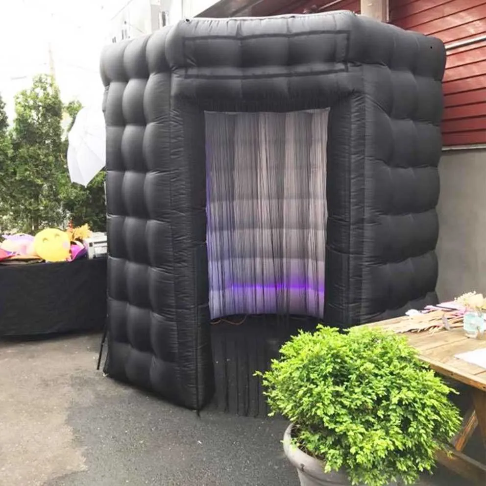 3x3x2.5m 10x10x8ft Black Octagon Inflatable Photo Booth Tent Enclosure ...
