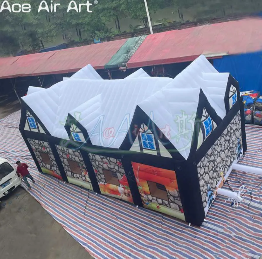 DHgate.com:10mL x 5mW x 5mH Inflatable Santa Cottage Tent for 2024 ...