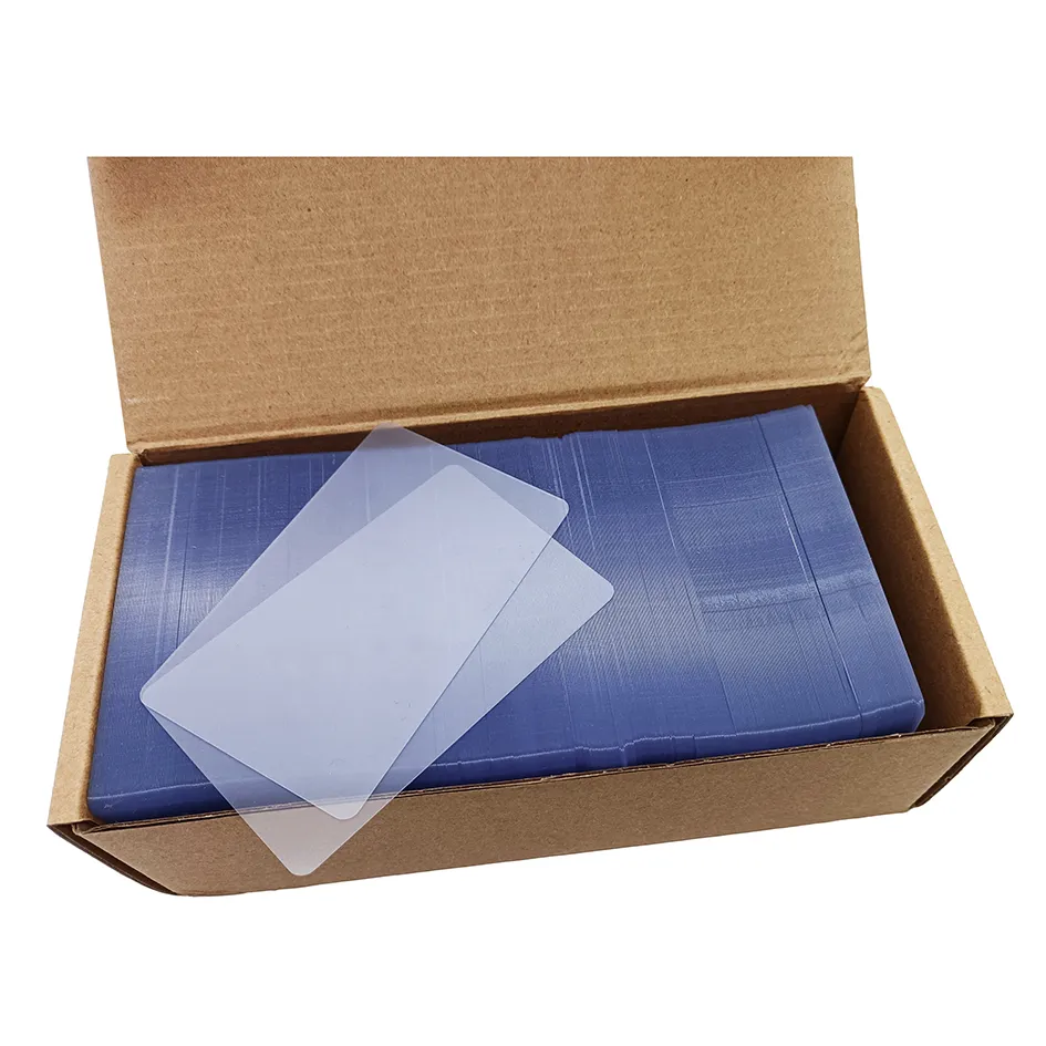 Transparent Card Holder 0.35mm PVC Plastic Cards No Printing Clear Pry ...