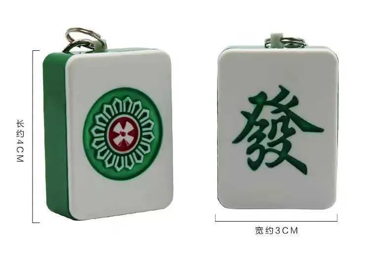 New Creative Chinese Mahjong Shape USB Lighter Portable Key Chain ...