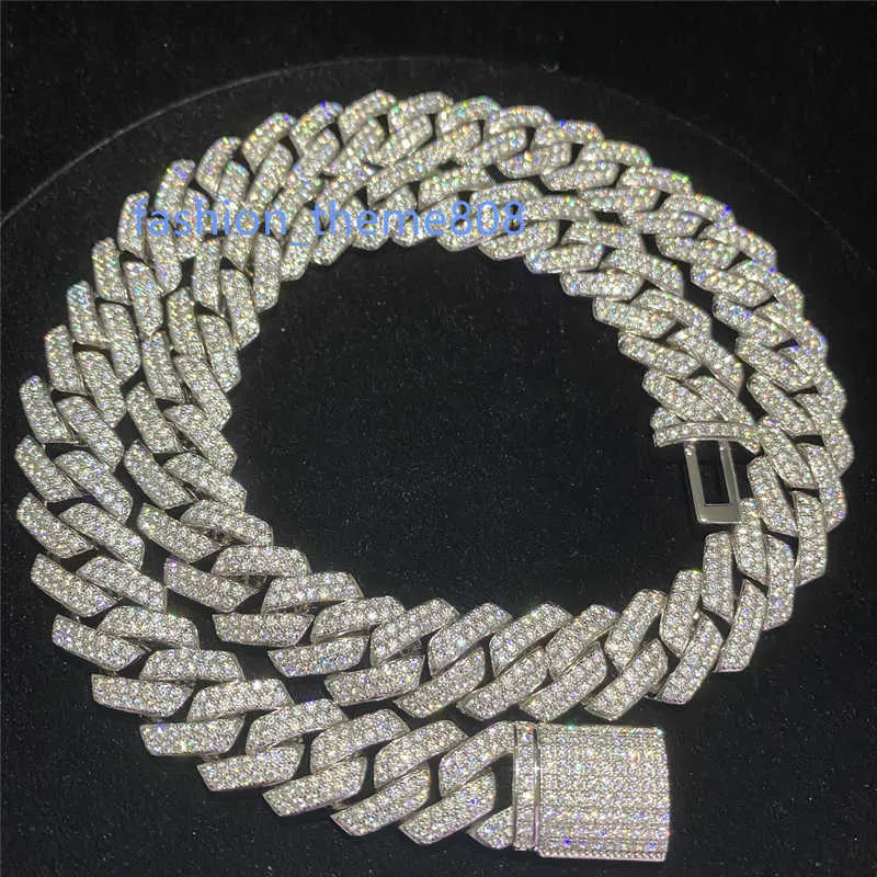 Iced Out Miami Cuban Link Chain - 18K Gold Plated Crystal Diamond Bling ...