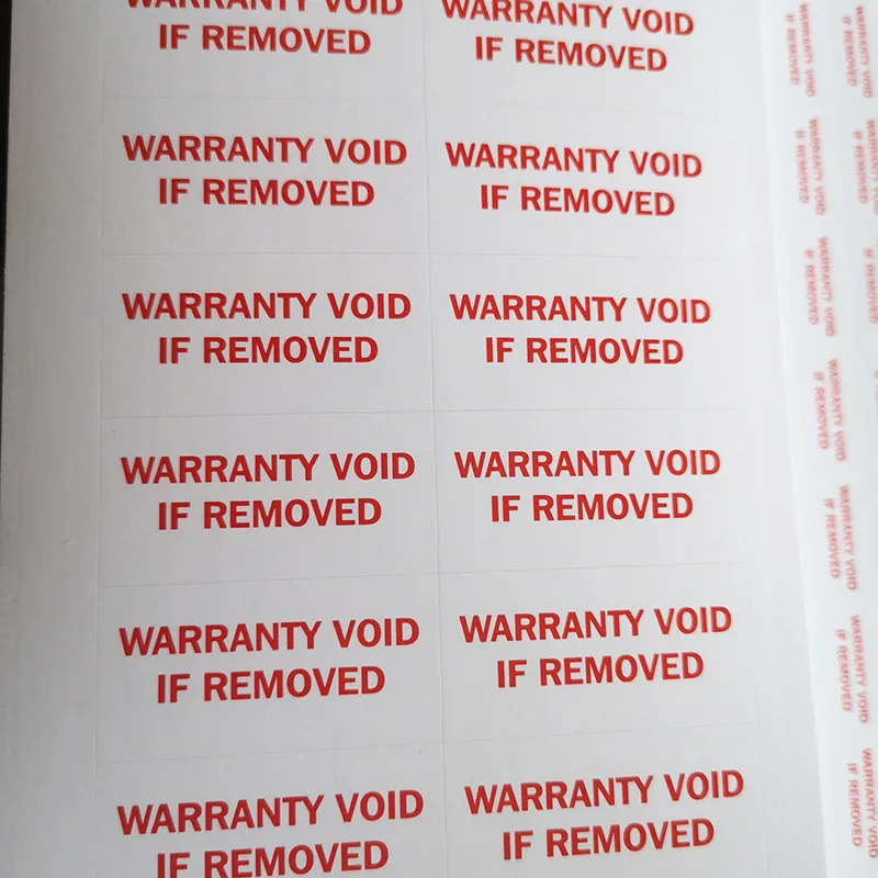 Wholesale WARRANTY VOID IF REMOVED Tamper Evident Stickers Removal ...