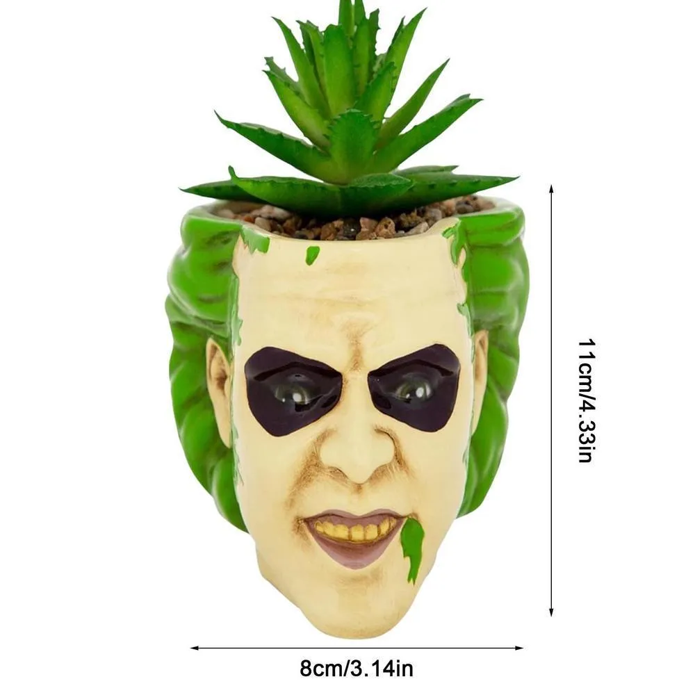 Gothic Horror Clown Plant Pot: Creative Resin Garden Planter for ...
