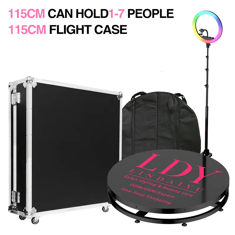 360 Photo Booth - Automatic Spinning Selfie Platform: Portable LED Ring ...