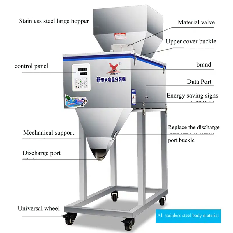 Powder Filling Machine Semi-Automatic Vertical Digital Control Filler 5 ...