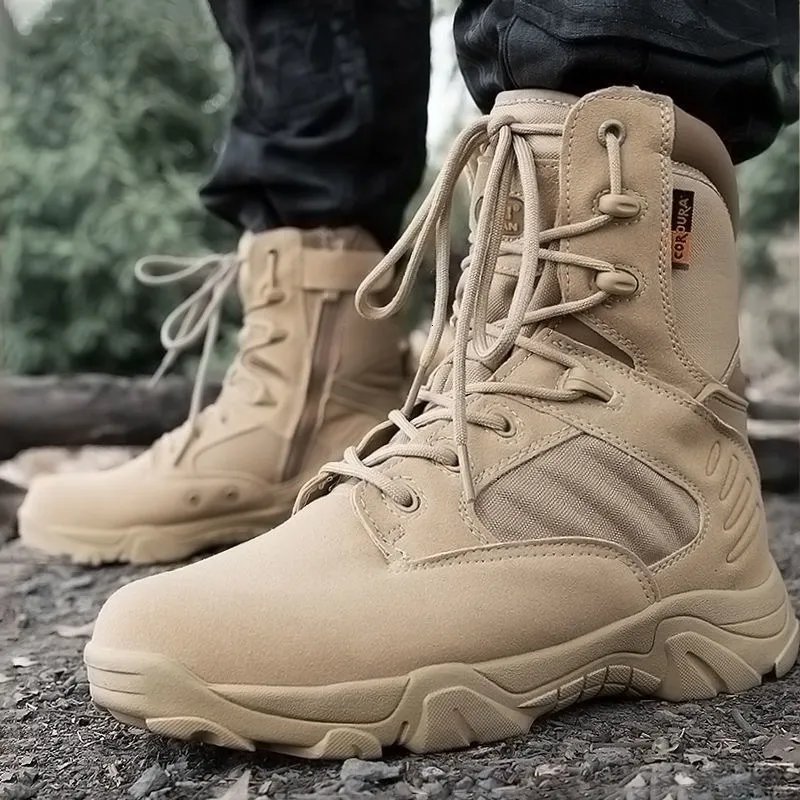 Army Hiking Boots Mens Leather Army Boots: Special Forces Combat Boots ...