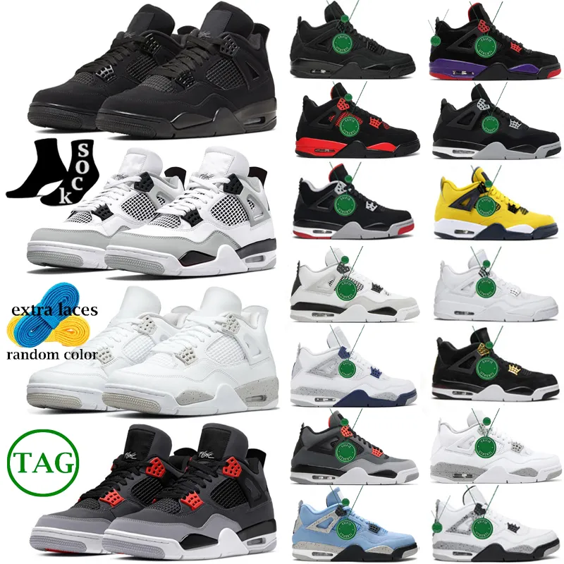 Black Cat 4s 4e Basketball Shoes Men's And Women's Sizes 4 Fire Red ...