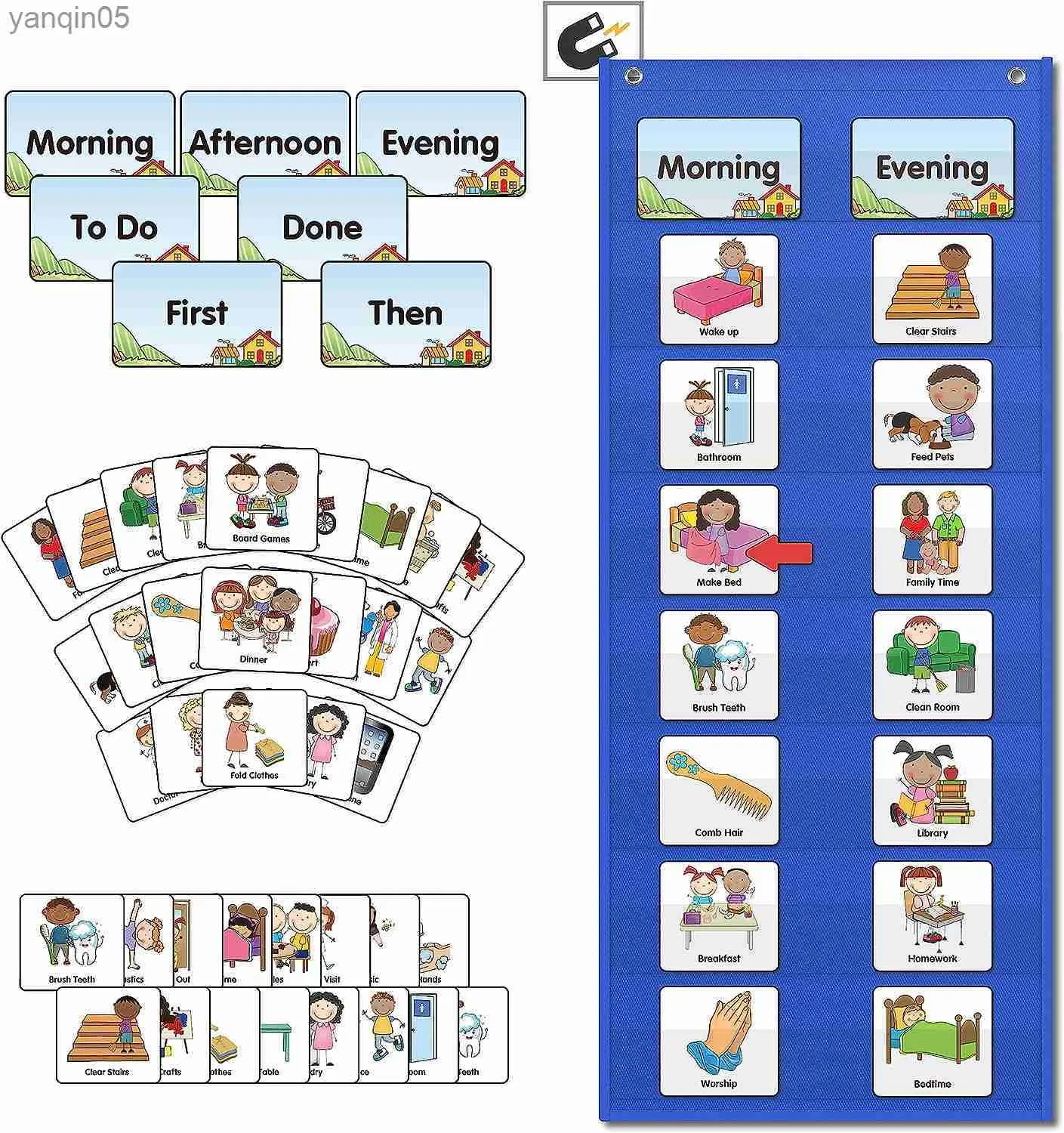Morning Buy Magnetic Dry Erase Chore Chart For Two Kids, Reward Chart ...