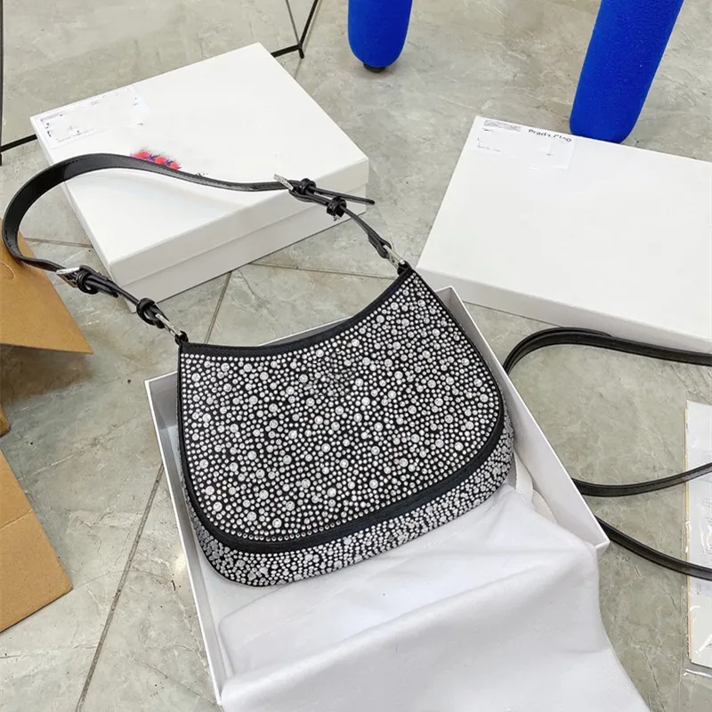 Triangle Shiny Diamond Shoulder Bag Designer High Quality Luxury ...